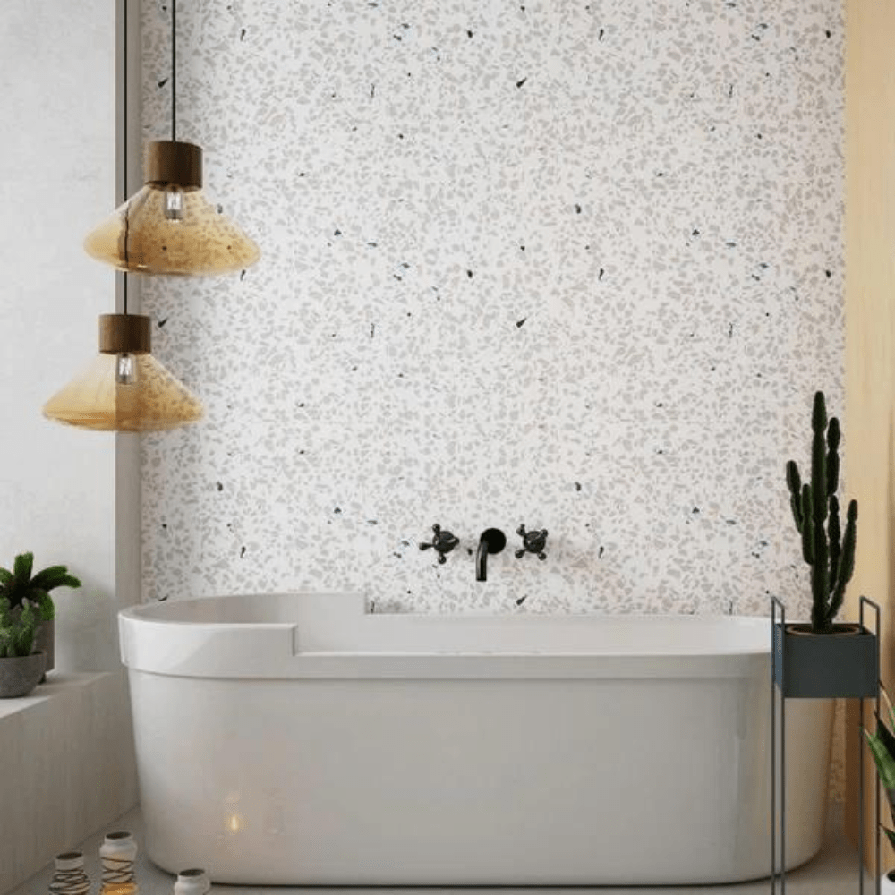 White Diamond Stone 250mm x 2700mm x 8mm Wet Wall Panels