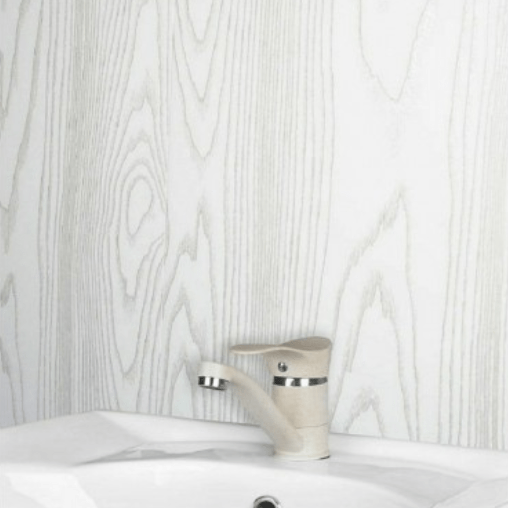 White Wood 250mm x 2700mm x 8mm PVC Wet Wall Panels